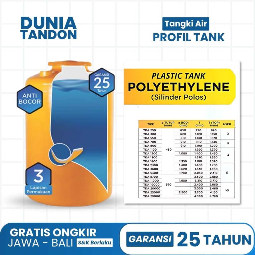 Profil Tank TDA 25000 L - Dunia Tandon
